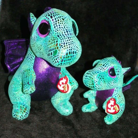 Ty | Toys | Ty Beanie Boos Plush Set Cinder The Dragon 6 And 3 Matching ...